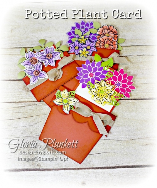 Flower Pot Card with Tutorial - Designz By Gloria